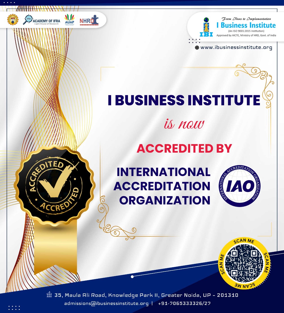 IBI is now accredited by International Accreditation Organiz
