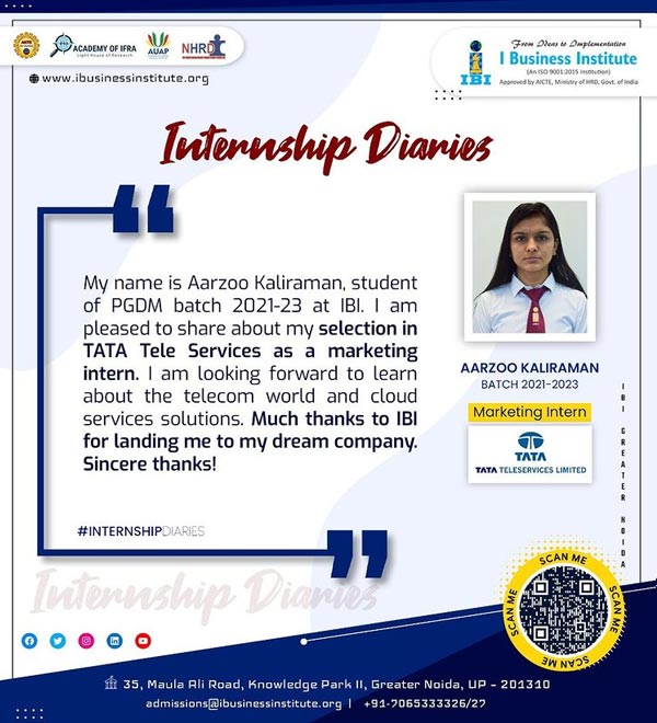 Aarzoo Kaliraman | Best Management College In Delhi NCR